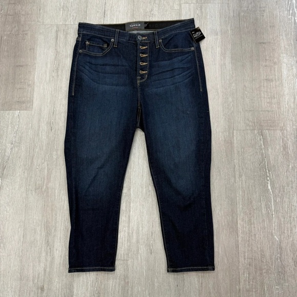 torrid | Jeans | Torrid Sky High Skinny Cropped Dark Wash Jeans Size 4 ...